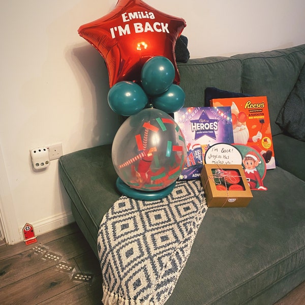 Personalised Elf Arrival Balloon Kit ELF BALLOON Elf POP Balloon - Etsy