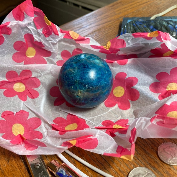 Blue Apatite Spheres, Manifestation Stone, Apatite Sphere, Blue Apatite ...