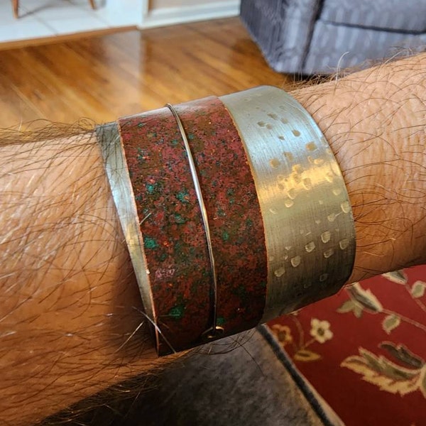 Copper Cuff Bracelet Recycled Jewelry Handmade Copper Jewelry Patina ...
