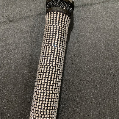 Rhinestone Striped Microphone Sleeve Cover for Wireless Mics - Etsy
