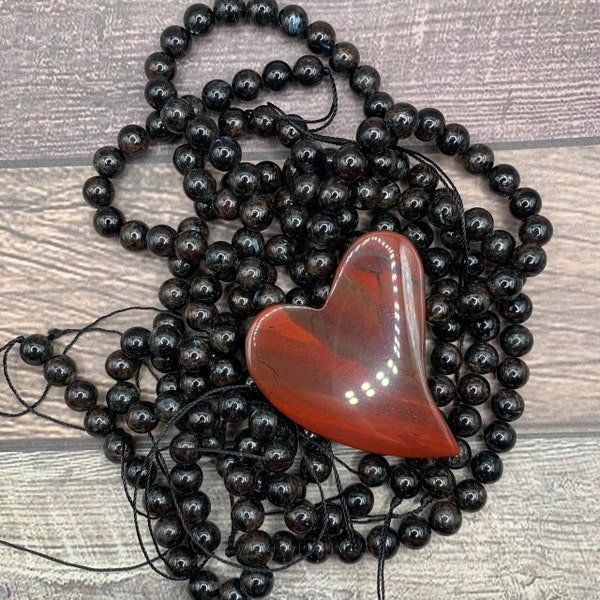 Genuine Natural Black Astrophyllite Gemstone Grade AAA 6mm 8mm 10mm ...