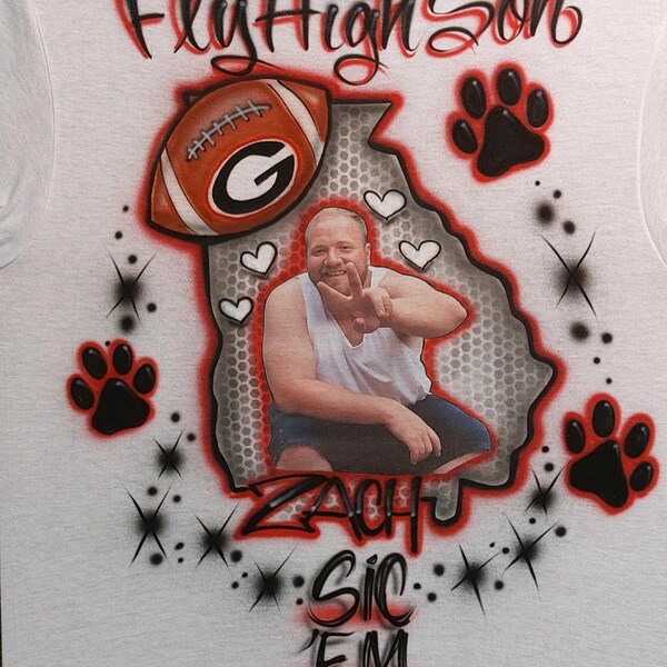 Airbrushed Memoriam Photo Transfer Cut-out Design Long Live in Loving ...