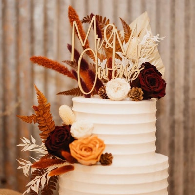 Terracotta Rust Cake Flowers, Flat Lay Flowers, DIY/ Wedding Flowers ...