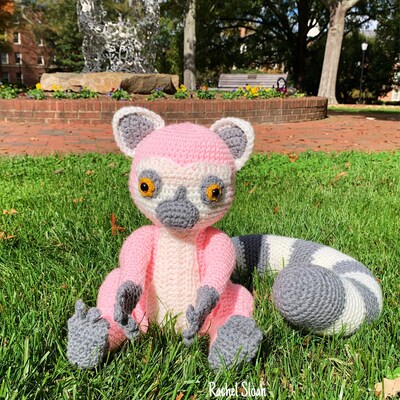 CROCHET PATTERN Lester the Lemur Crochet Amigurumi Stuffed Animal Plush ...