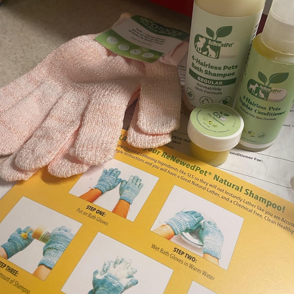 Hairless Pet Shampoo & Conditioner Set | Natural Sphynx Cat Shampoo ...