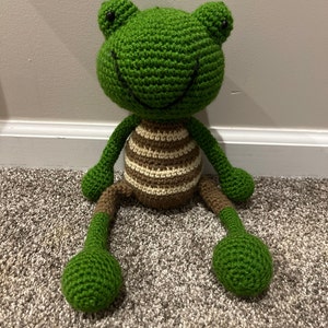 Easy Pattern Crochet Frog With Long Legs Frog Amigurumi PDF Crochet Toy ...