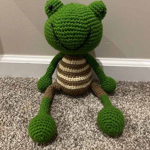 Easy Pattern Crochet Frog With Long Legs Frog Amigurumi PDF Crochet Toy ...