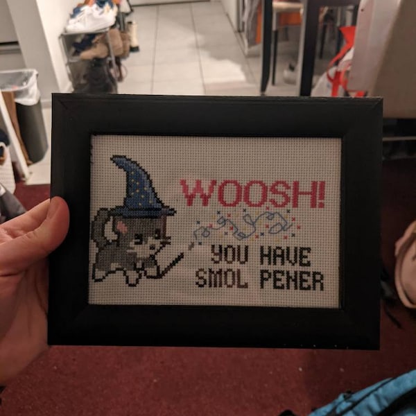Woosh! You Have Smol Pener Kitty Cat Meme Subversive Cross Stitch ...
