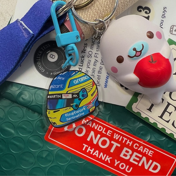 Driver Helmet Acrylic Charms | F1 Driver Keychains for Backpacks, Bags ...
