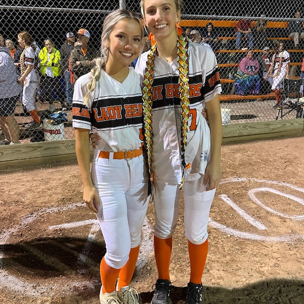Personalized Softball Graduation Lei, Custom Ribbon Lei, Senior Night ...