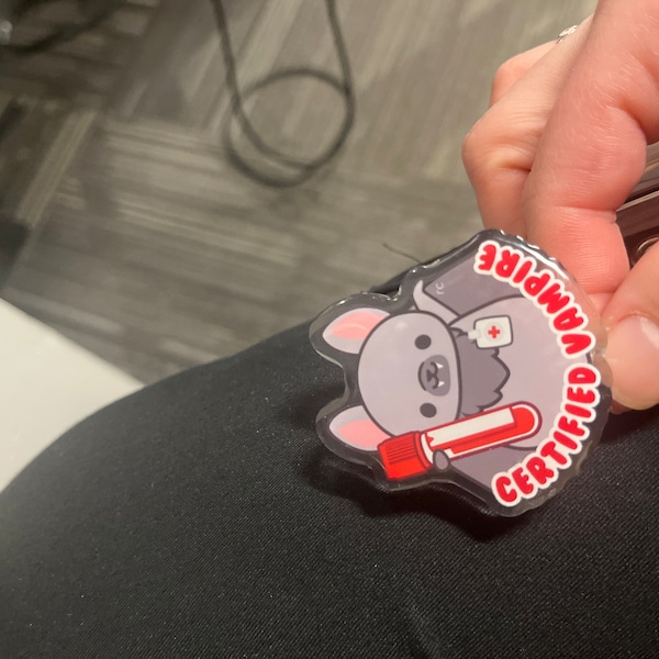 Licensed Vampire Acrylic ID Badge Reel for Phlebotomists, Phlebotomy ...