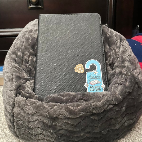 Large Book Pouf, Kindle Pillow, iPad Tablet Stand, Gift for Book Lover ...