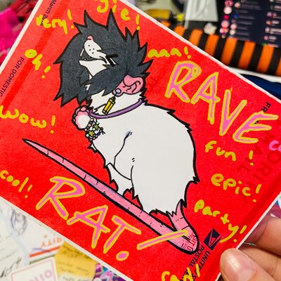 Scene Furry 2000s PLUR Sticker - Etsy