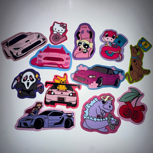 Cute Pink JDM Car Stickers, GTR Decal, Wrx Sti Decal, Supra Decal - Etsy