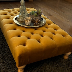 Large Round Deep Footstool Coffee Table Bench Puff Furniture ...