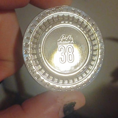 Fallout Platinum Poker Chip Lucky 38 - Etsy