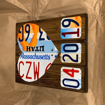 Personalized Any Year Anniversary License Plate Sign Choose Your States ...