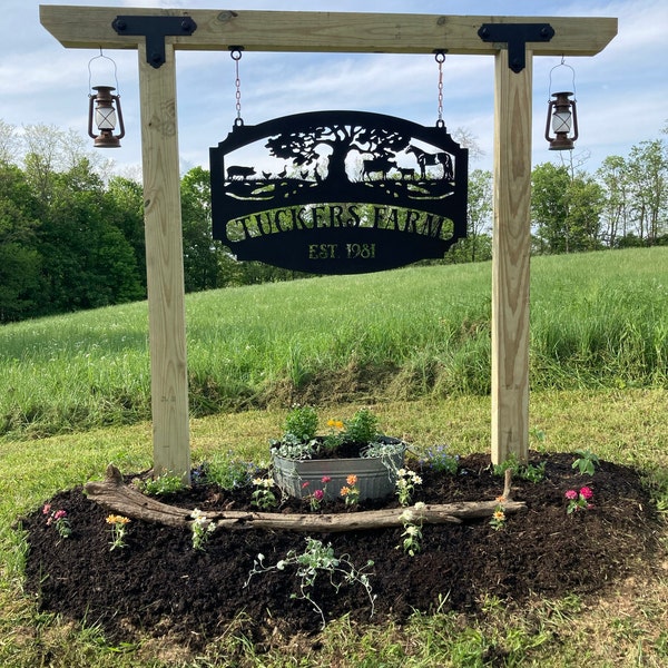 Ranch Gate Signs, Personalized Ranch Signs, Metal Ranch Signs, Large ...