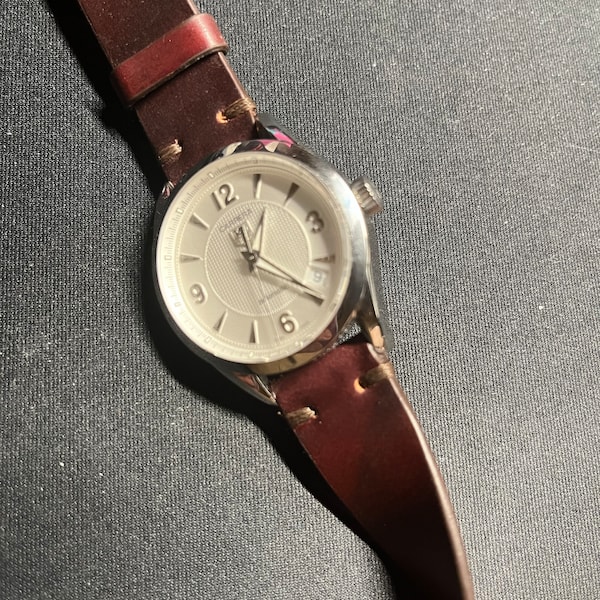 Orange Shrunken French Calf Leather Watch Band Strap in 20mm, 19mm ...