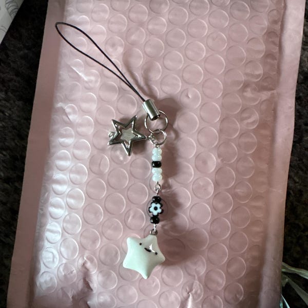 Beaded Star Friend Phone Charm - Etsy