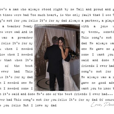 Father of the Bride Gift, Wedding Gift for Dad, First Dance Song ...