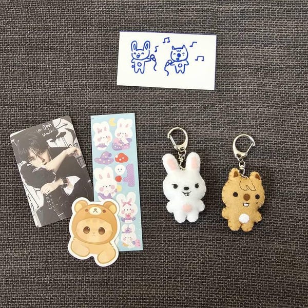 SKZOO Stray Kids Keychain Accessory Wolf Chan, Leebit, Dwaekki, Jiniret ...