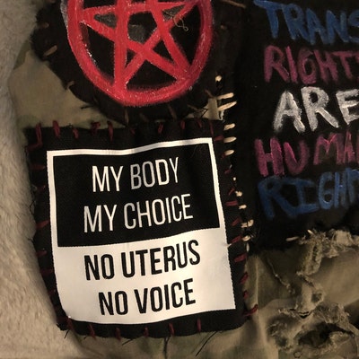 My Body My Choice Patch Feminist Crust Punk Patches Roe V Wade Women's ...
