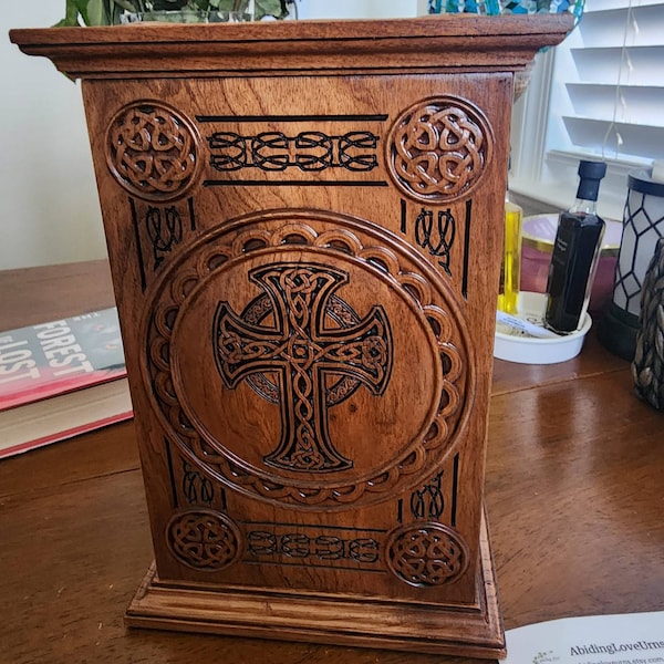 Jesus Ascension Cross Companion Urn for Human Ashes | Personalized ...