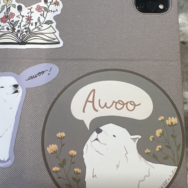 Awoo Samoyed Vinyl Sticker - Etsy