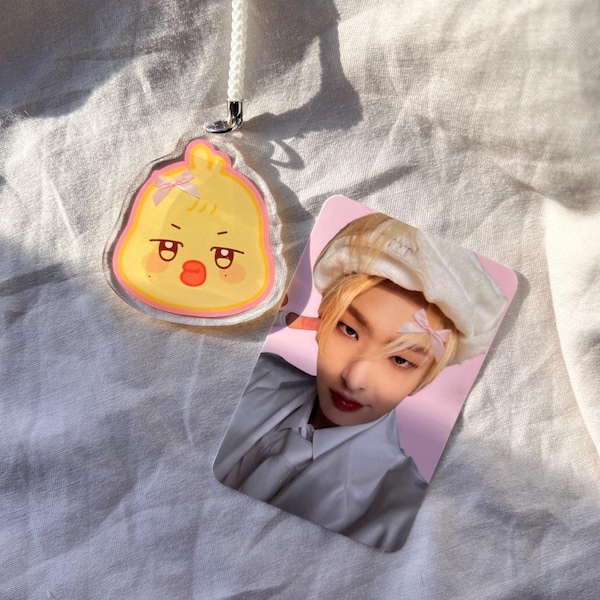 STRAY KIDS Bias Face Keychain Phone Light Stick Face Charm Kawaii Deco ...