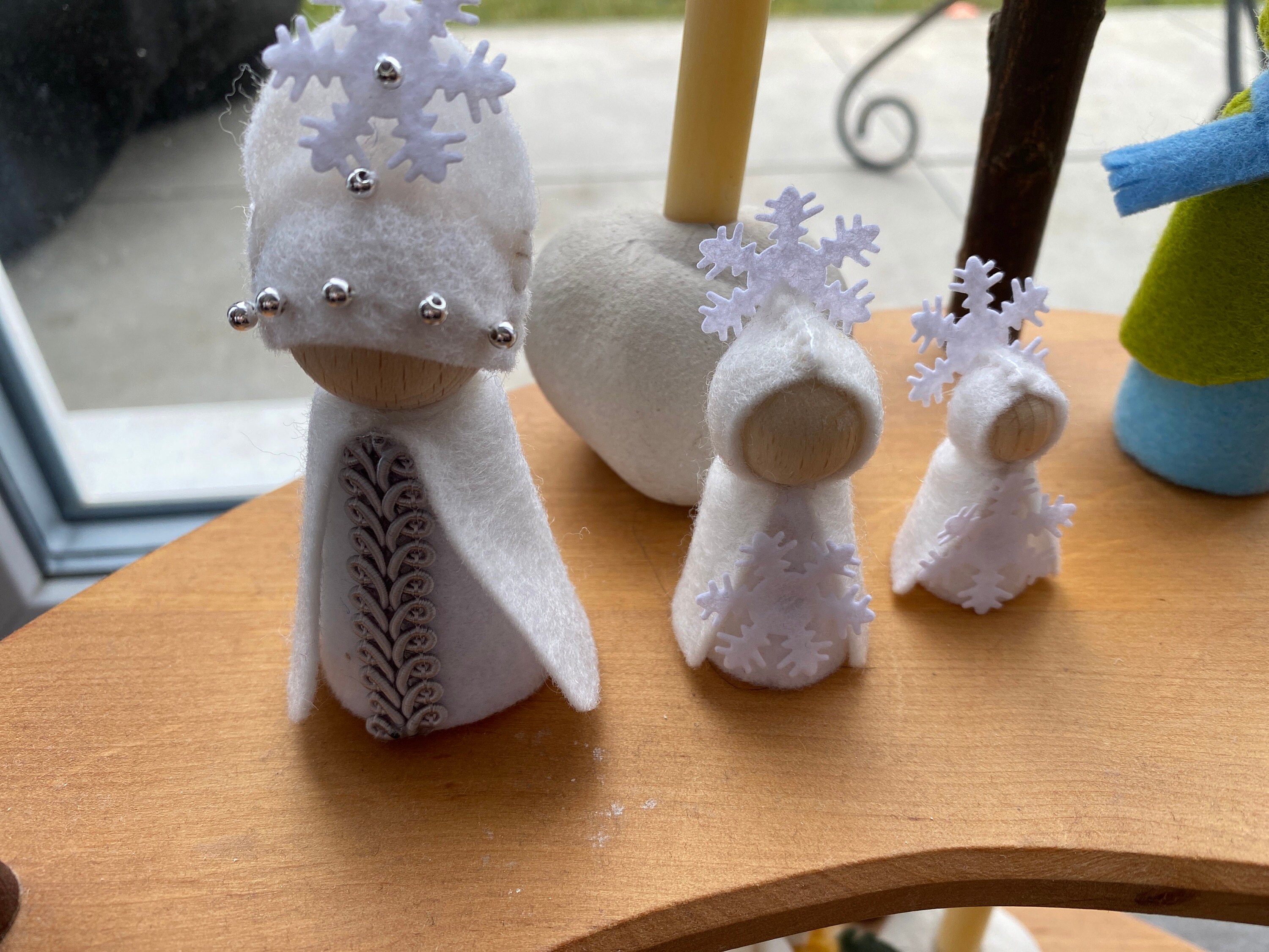 Winter Set Snow Queen With Her Snowflakes / Flower Doll / | Etsy