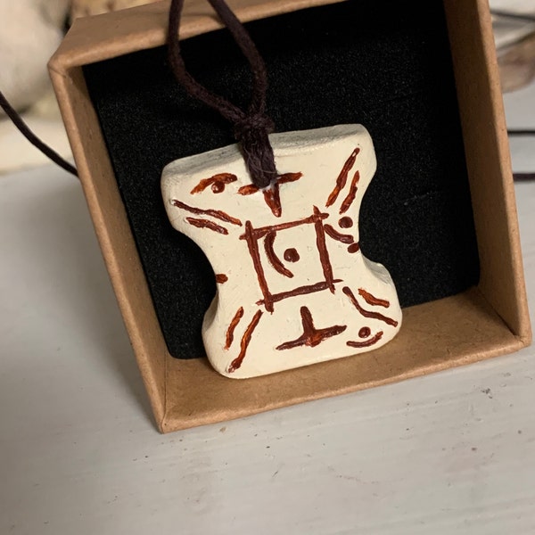 Qetsiyah Talisman Inspired Polymer Clay Necklace - Etsy