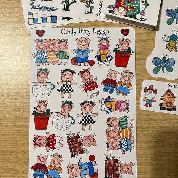 Cute Piggies Decor Sticker. Bigger Sticker to Compliment Smaller Set ...