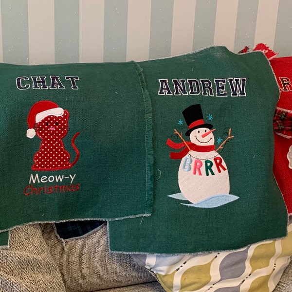 Santa Cat Applique Machine Embroidery Digital Design Meow Christmas ...