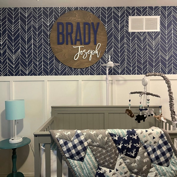 12-36" Large Wood Name Sign | Child or Baby Name Sign | Nursery Sign ...