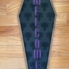 Haunted Mansion Coffin Welcome Sign Foolish Mortals Halloween Decor ...