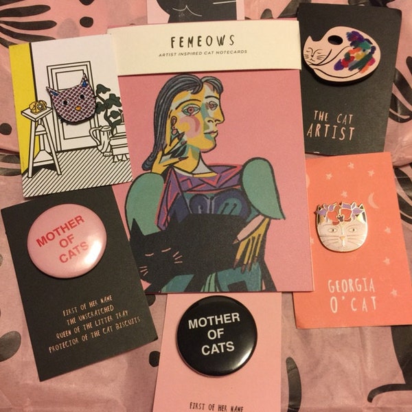 Kittenstein Cat Artist Enamel Pin - Etsy