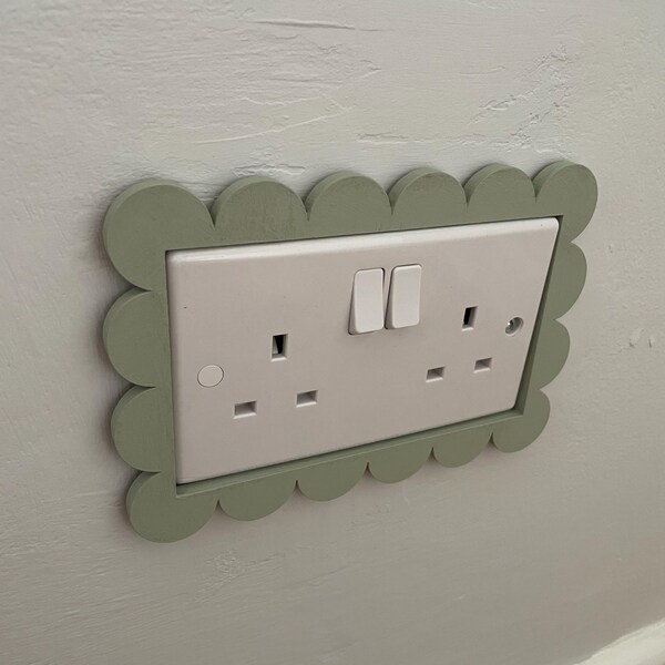 DIY Decorative Light Switch Surround 6mm MDF Scallop Single Double ...