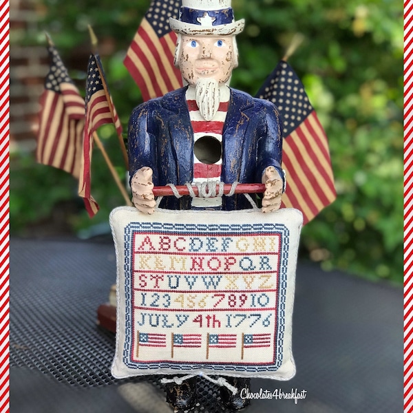 Sarah Sykes Sampler, an Adaptation of the Original Antique, Primitive ...