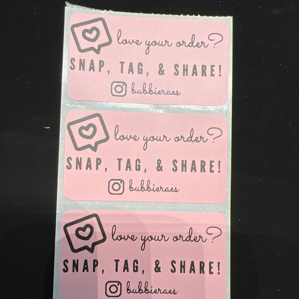 Social Media Labels, Small Business Labels, Custom Labels, Snap It Love It Share It, Small ...