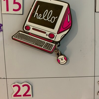 Apple Imac Pick Your Color Enamel Pin With Mouse on Chain - Etsy