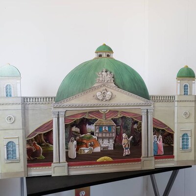 Stage for Vintage Style Wooden Toy Theater & Shadow Theater 2 in 1 ...