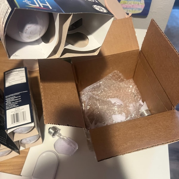 GE 60-watt Clear Crystal Light Bulbs: A19 Dimmable, 6-pack - Etsy