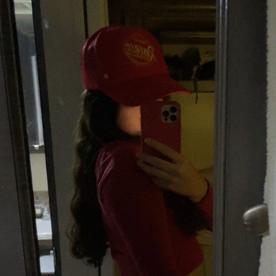 RUSTEZE Custom Trucker Adjustable Cap Disney Cars Hat Red Hat Lightning ...