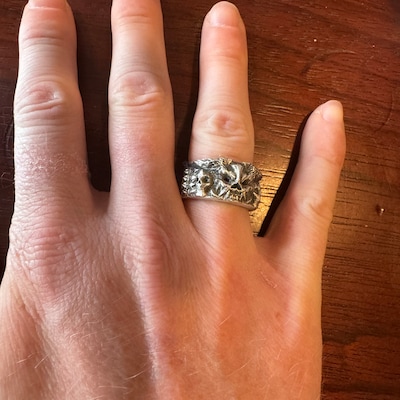 Railroad Track Train Ring, Handcrafted 925 Sterling Silver, Unique ...