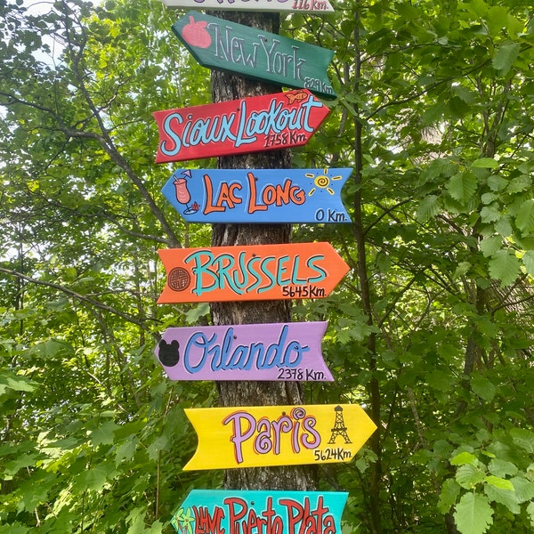 5 + Custom Directional Arrow Signs,personalized Outdoor Destination ...