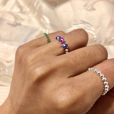 Cobalt Blue Crystal Beaded Band Toe Ring Stretch Elastic Toe - Etsy