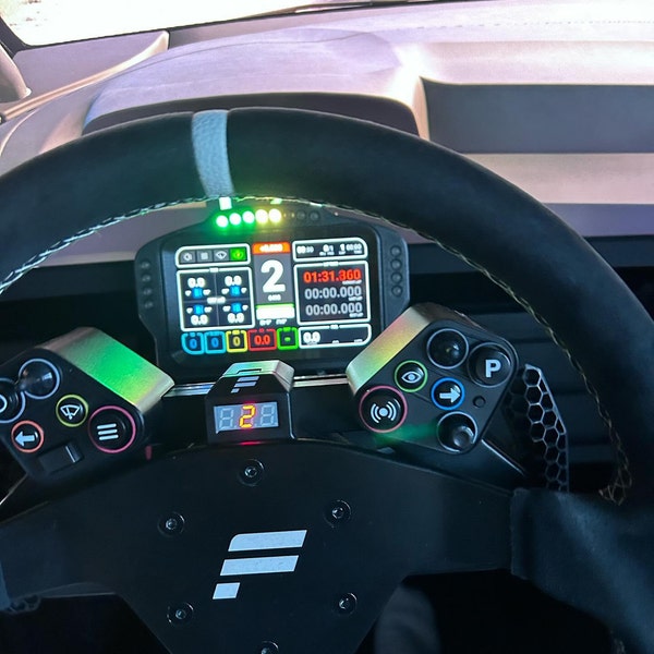 Sim Racing Dashboard Touchscreen Display Leds RPM Simhub, PSR GT 5.0 ...