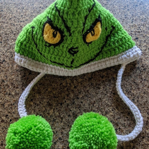 EASY CROCHET PATTERN - Grinch Inspired Christmas Hat - Christmas Hat ...