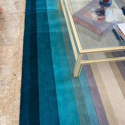 Modern Multi Navy Hand Tufted Rug 100% Woolen Area Rug for - Etsy